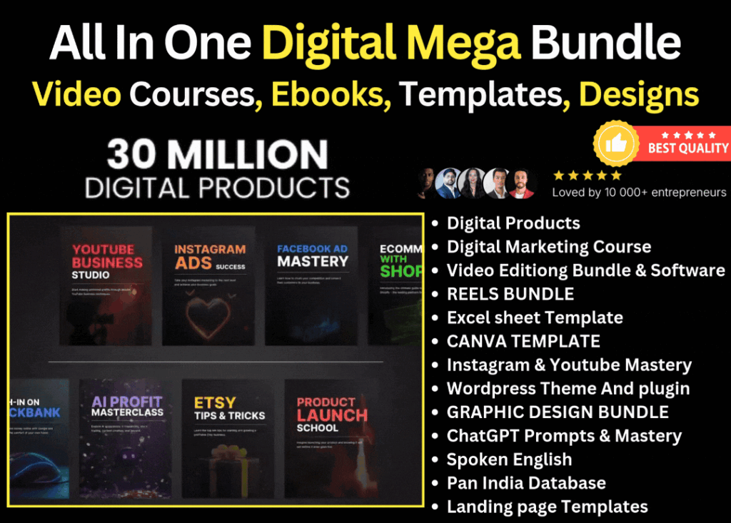 100+ Premium Video Courses & 30 Million Mega Bundle - ProDigiSpark.in